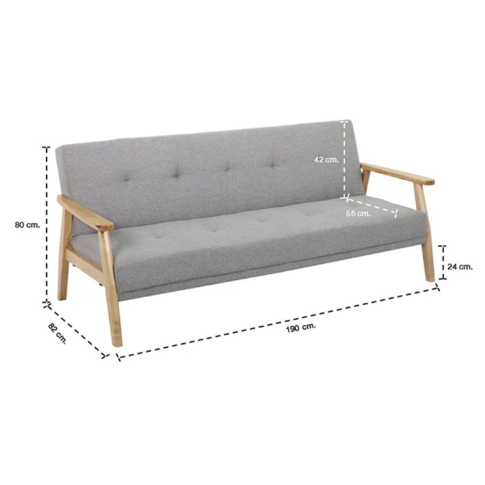 Sofa Beds & Function Marine Gray Size : 190x82x80 cm.